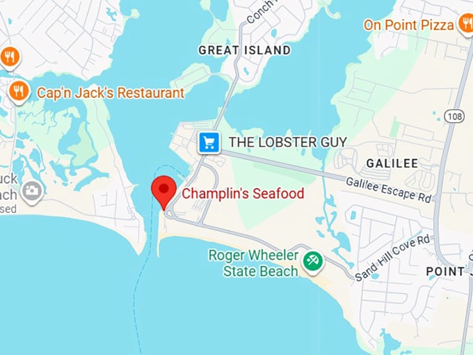 16. champlin's seafood map