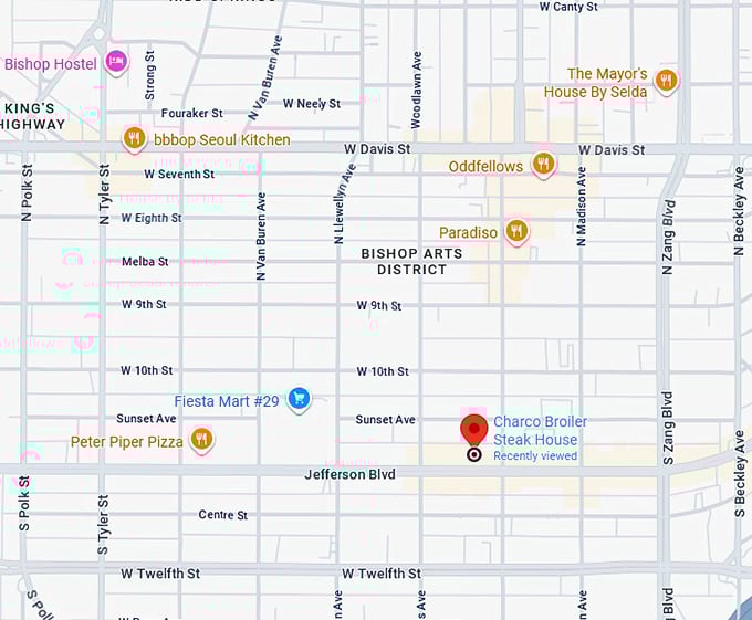 16. charco broiler steak house map