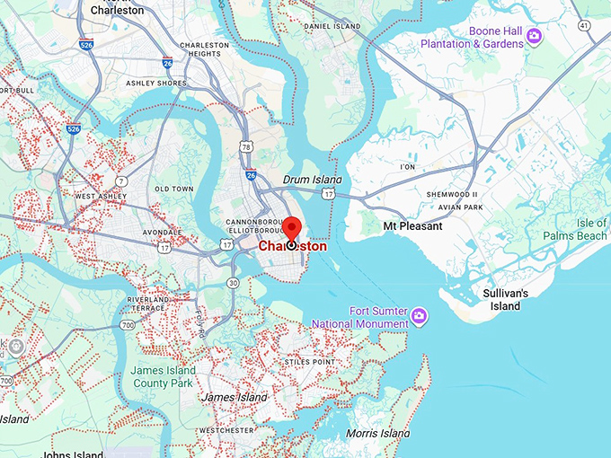 16. charleston, sc map