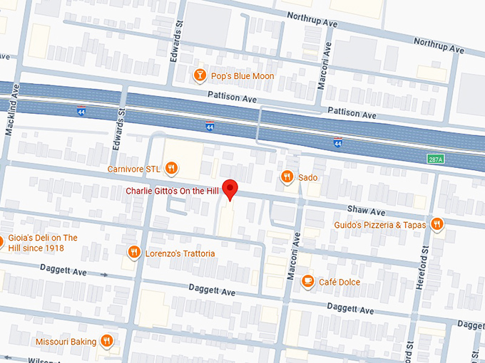 16. charlie gitto&rsquo;s on the hill map