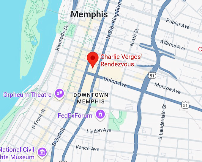 16. charlie vergos&rsquo; rendezvous map