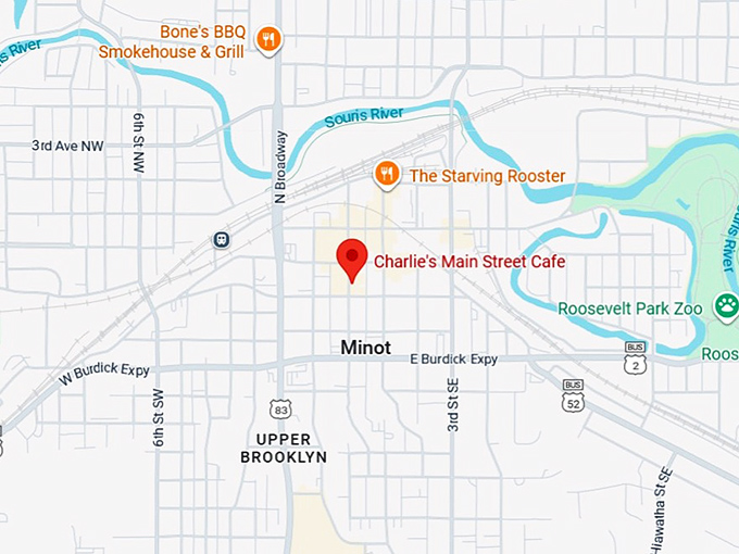 16. charlie's main street cafe map