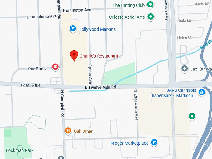 16. charlie's restaurant map