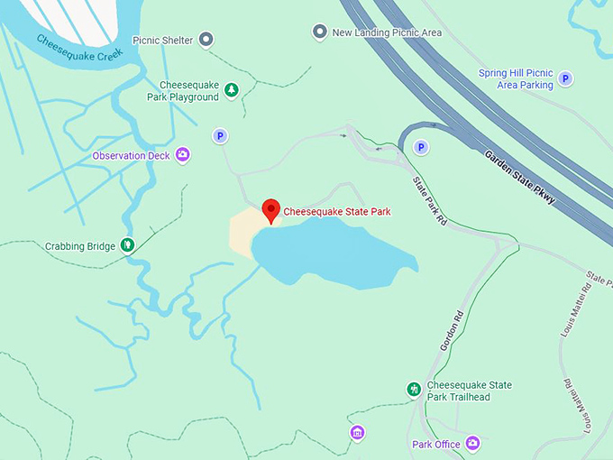 16. cheesequake state park map