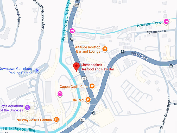 16. chesapeake's seafood and raw bar map