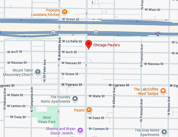 16. chicago paulie's map