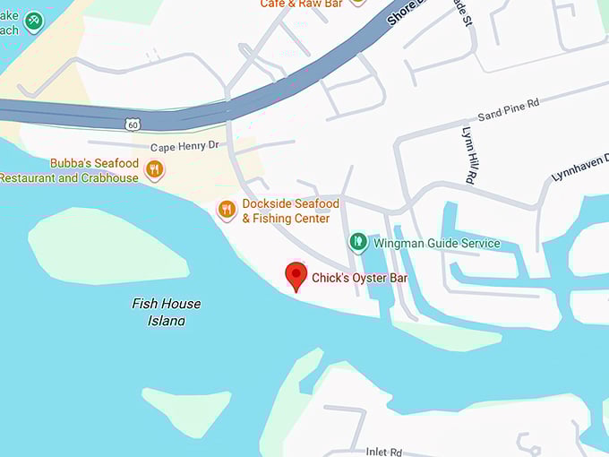 chick's oyster bar map