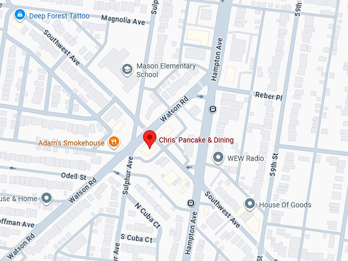 16. chris' pancake & dining map