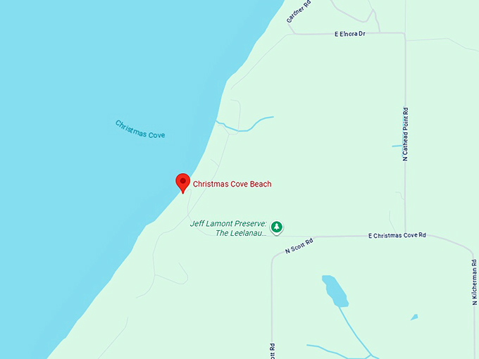 16. christmas cove beach map