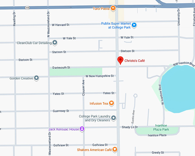 16. christo's caf&eacute; map
