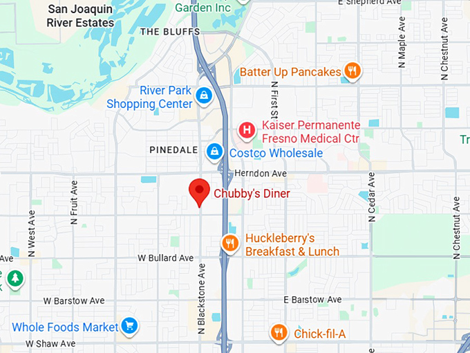 16. chubby's diner (6451 n blackstone ave) map