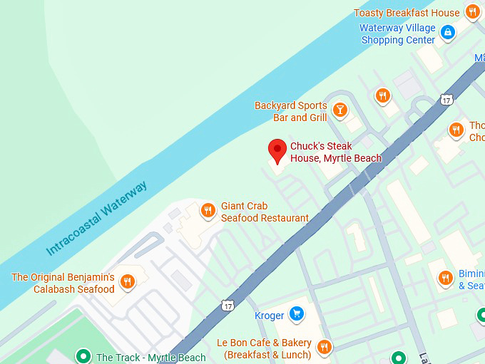 16. chuck's steak house, myrtle beach map