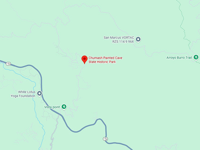 16. chumash painted cave state historic park map