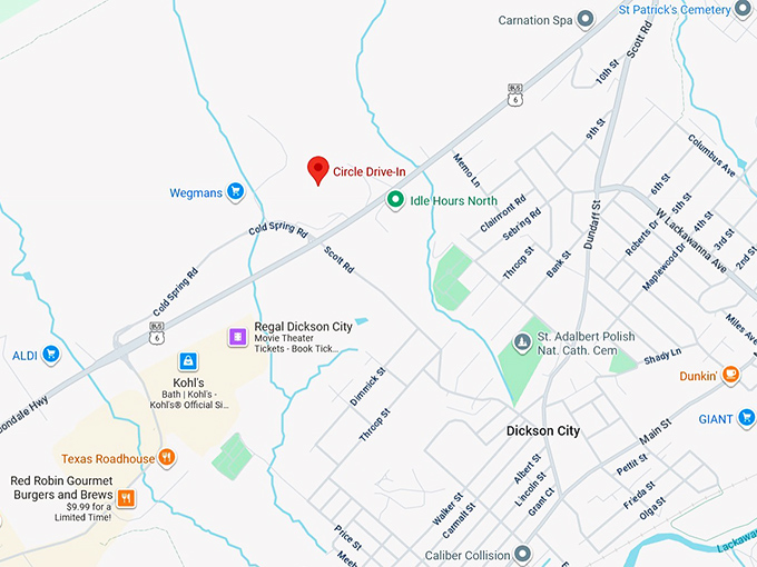 16. circle drive in map