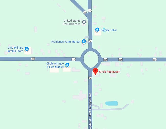 16. circle restaurant map