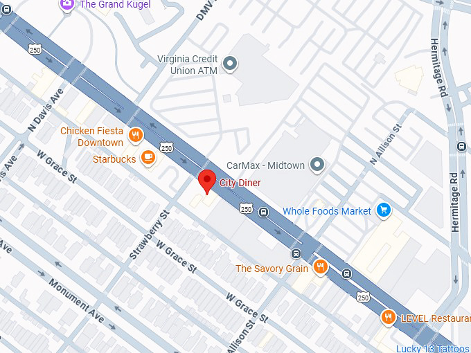 16. city diner map