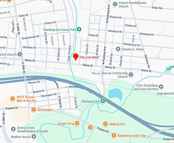 16. city line diner map