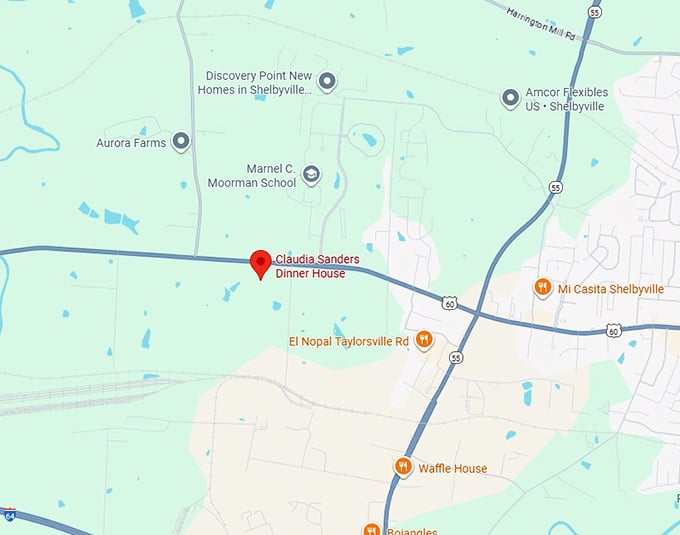 16. claudia sanders dinner house map
