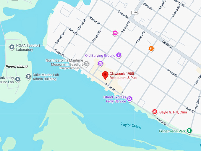 16. clawson's 1905 restaurant & pub map