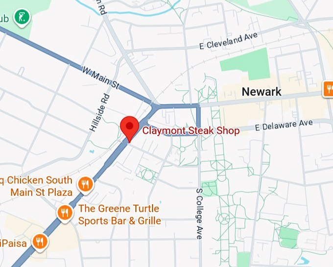 16. claymont steak shop map