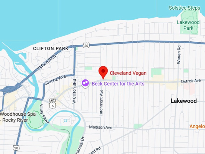 16. cleveland vegan map