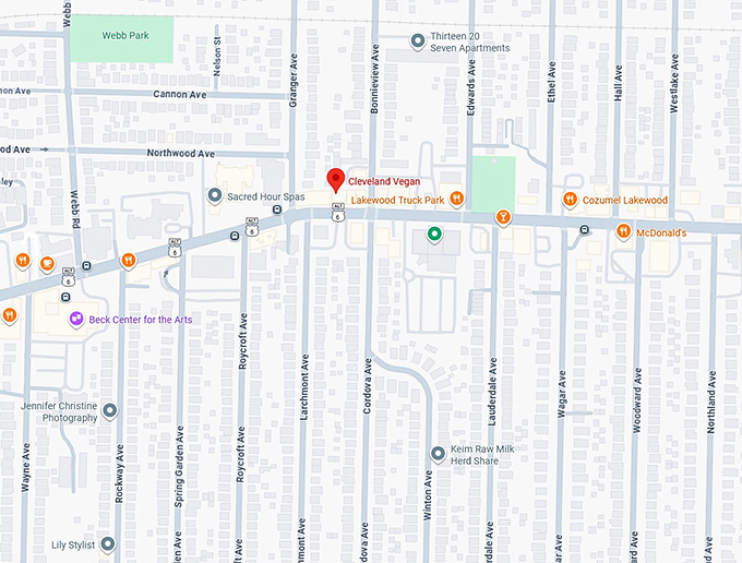 16. cleveland vegan map