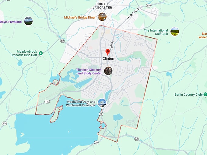 16. clinton, ma map
