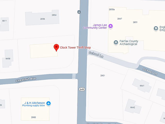 16. clock tower thrift shop map