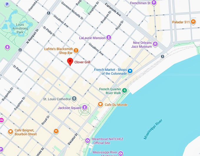 16. clover grill map