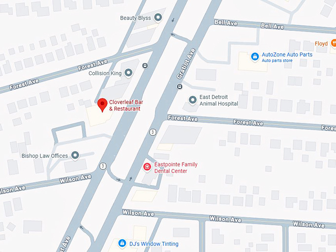 16. cloverleaf bar & restaurant map