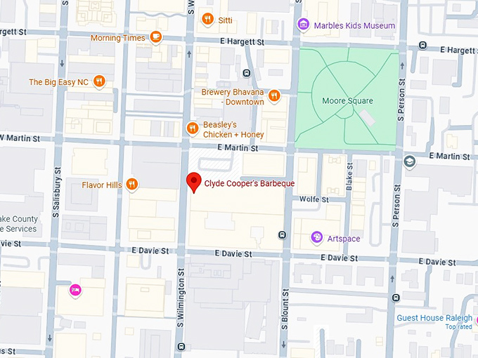 16. clyde cooper's barbecue map