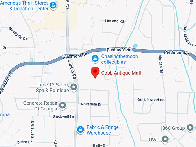 cobb antique mall map