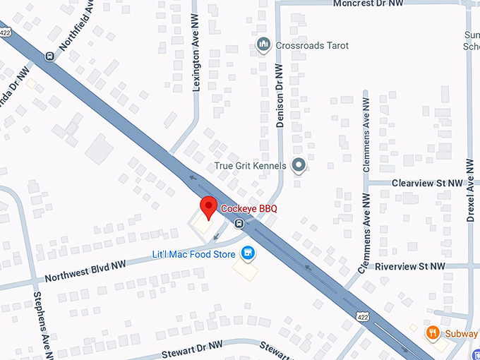 16. cockeye bbq map