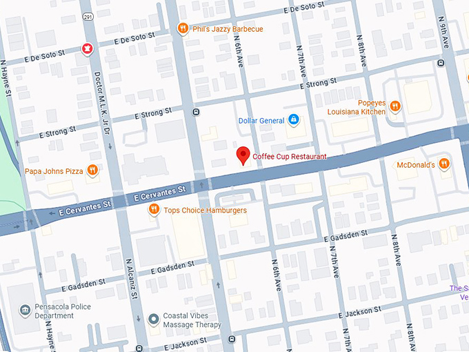 16. coffee cup restaurant map