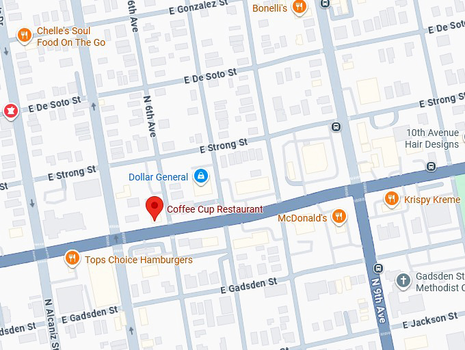 16. coffee cup restaurant map