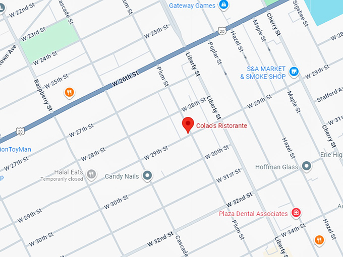 16. colao's ristorante map