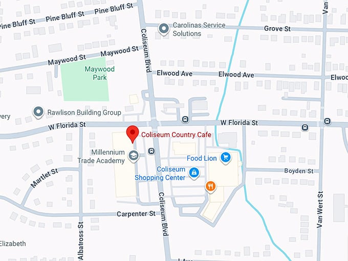 16. coliseum country cafe map