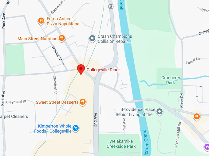 16. collegeville diner map