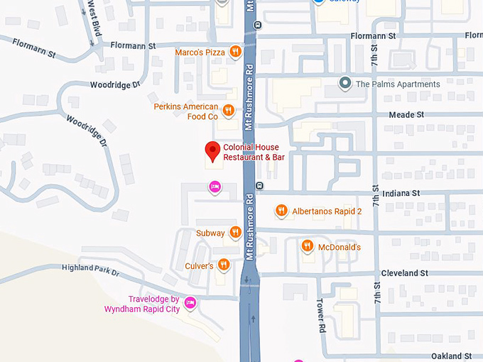 16. colonial house restaurant & bar map