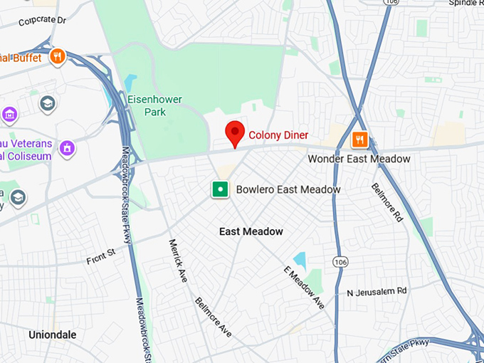 16. colony diner map