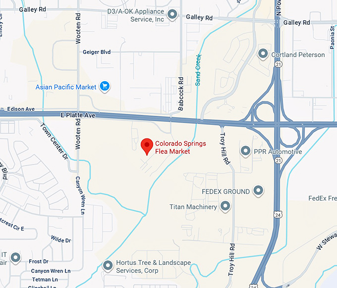 16. colorado springs flea market map