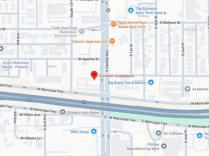 16. comedor guadalajara map