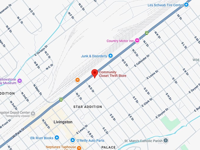 16. community closet thrift store map