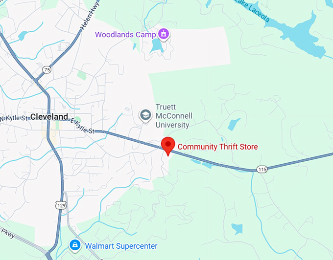 16. community thrift store map