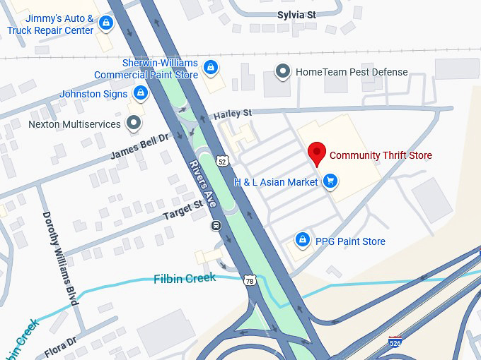 16. community thrift store map