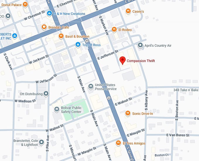 16. compassion thrift map