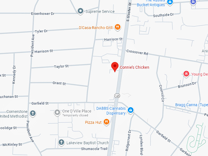 16. connie&rsquo;s chicken map