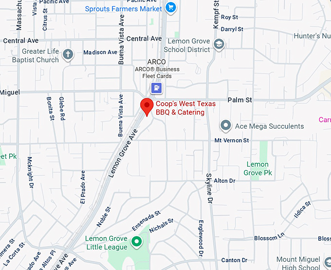 16. coop’s west texas bbq & catering map