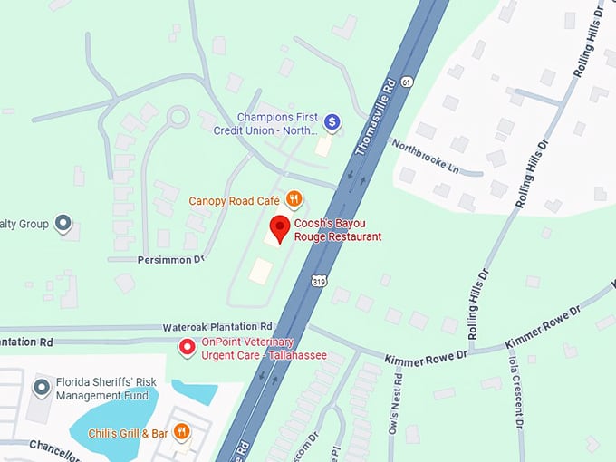 16. coosh's bayou rouge restaurant map