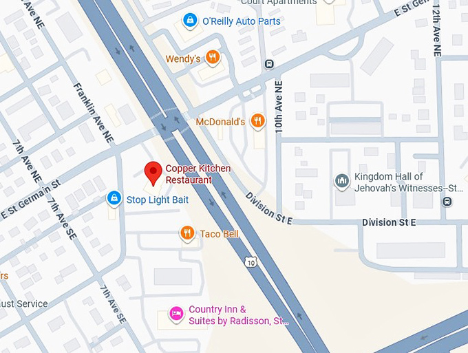 16. copper kitchen restaurant map